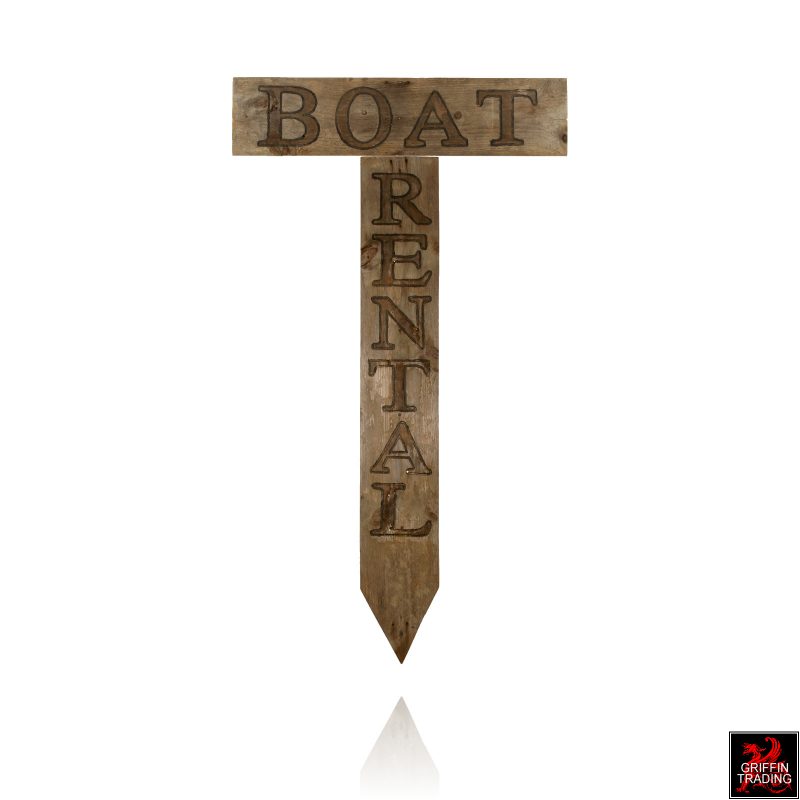 Huge Wood Boat Rental Sign - For sale at Griffin Trading