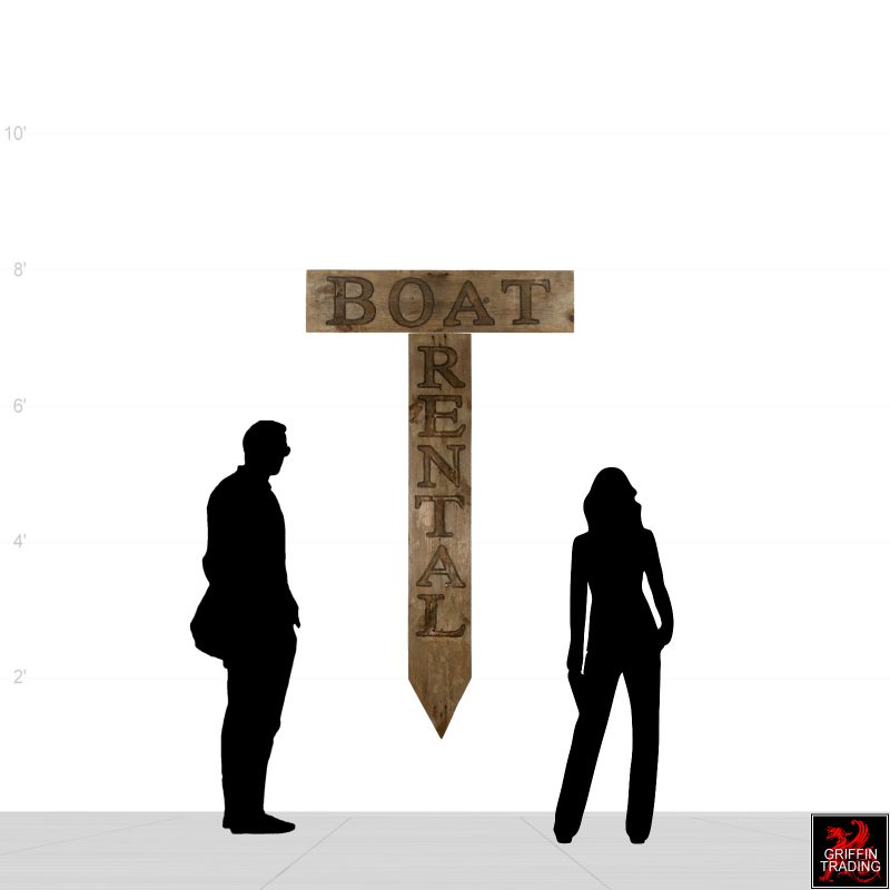 Huge Wood Boat Rental Sign - For sale at Griffin Trading