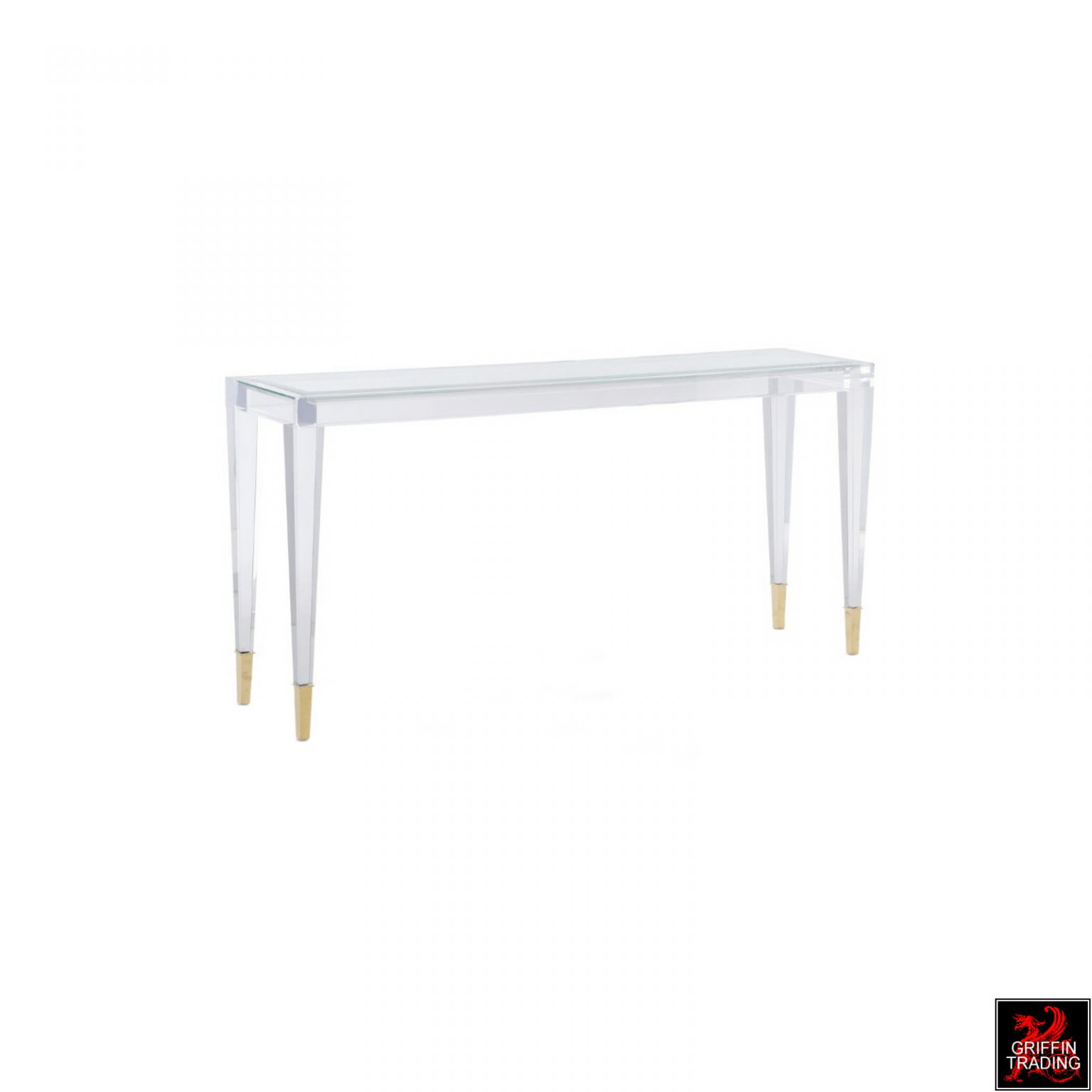 Caracole Acrylic Console Table - For Sale at Griffin Trading
