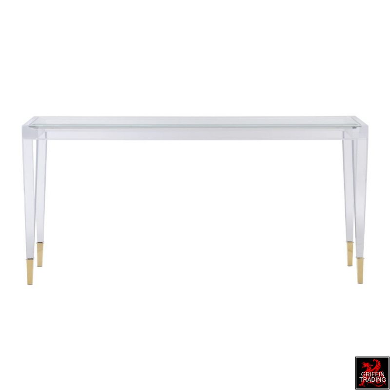 Caracole Acrylic Console Table - For Sale at Griffin Trading