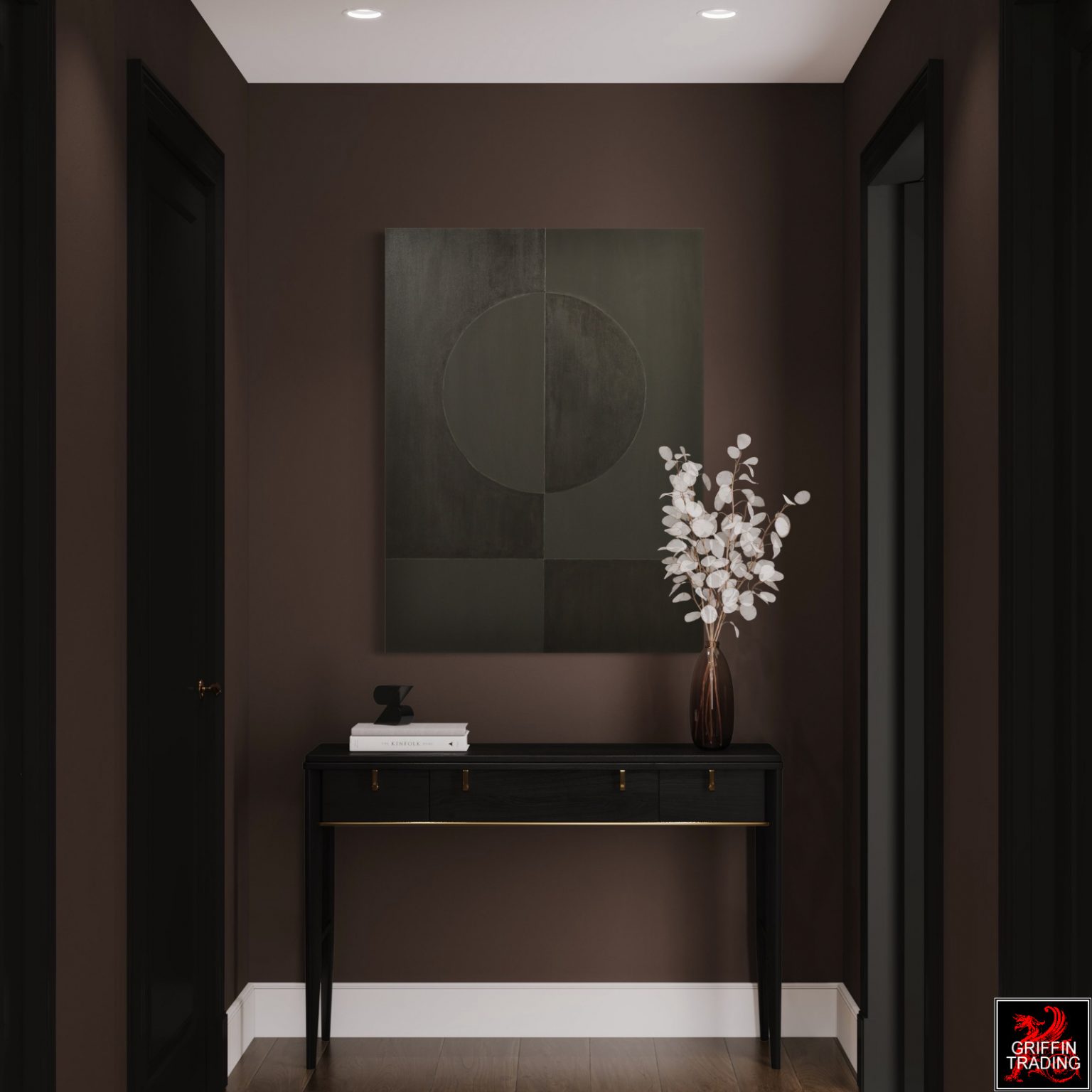 ECLIPSE Double Black Painting - For sale at Griffin Trading | Dallas