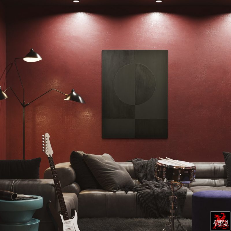 ECLIPSE Double Black Painting - For sale at Griffin Trading | Dallas