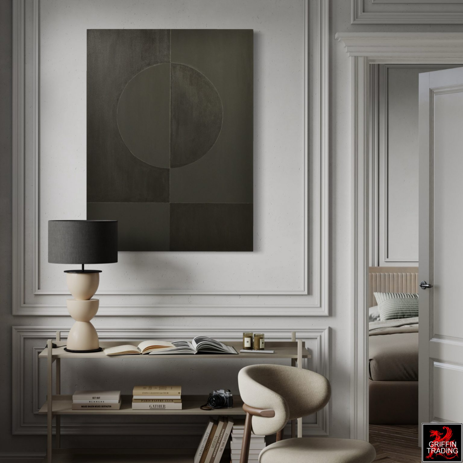 ECLIPSE Double Black Painting - For sale at Griffin Trading | Dallas