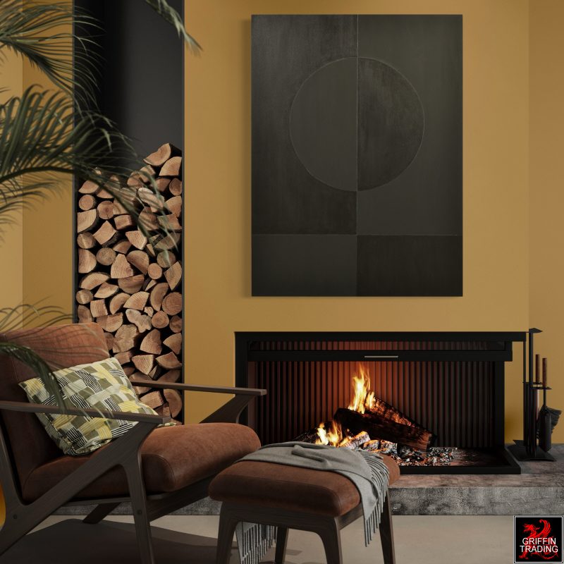 ECLIPSE Double Black Painting - For sale at Griffin Trading | Dallas