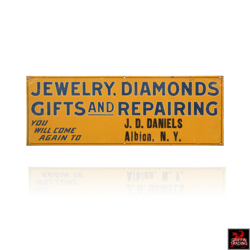 Jewelry Diamond Repair Sign - Antique Signs For Sale at Griffin Trading