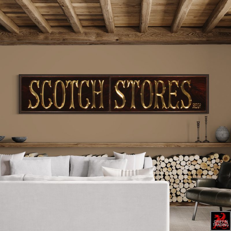 SCOTCH STORES Antique Pub Sign - For Sale at Griffin Trading