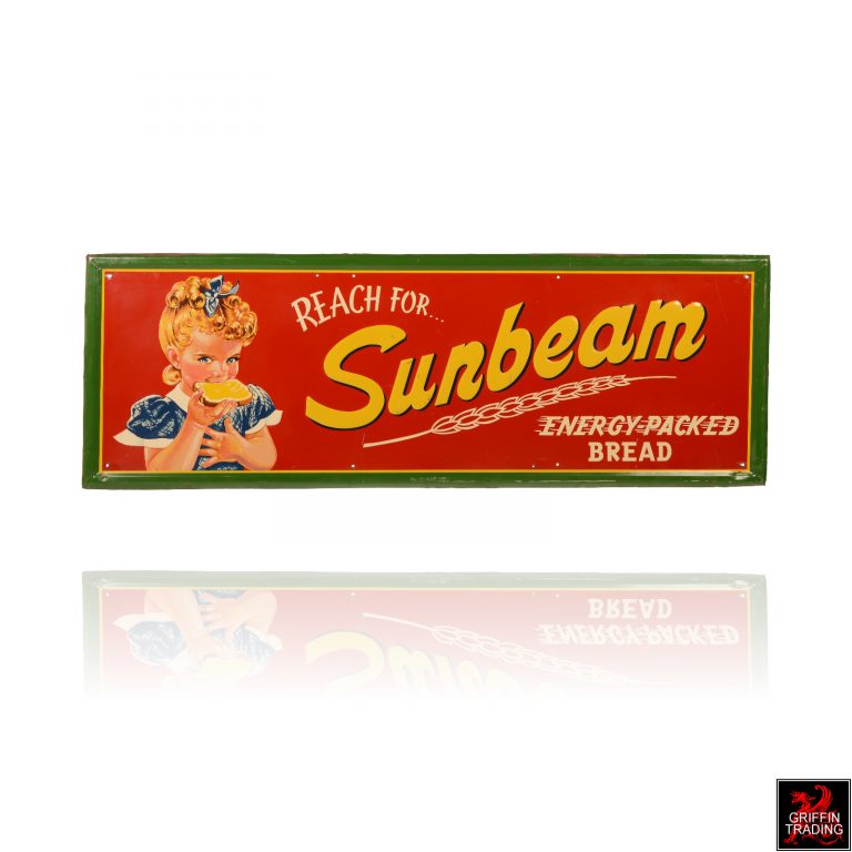 Vintage Sunbeam Bread Sign - Vintage Signs For sale at Griffin Trading