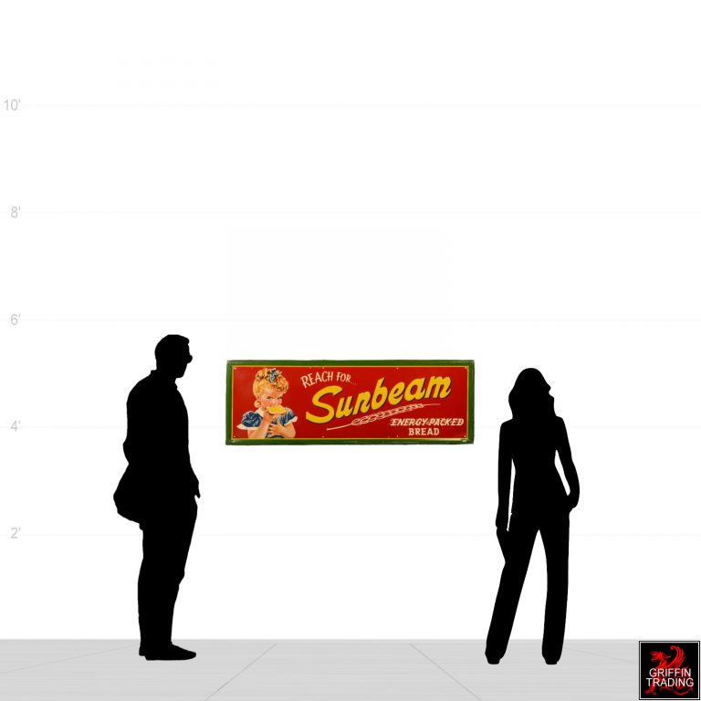 Vintage Sunbeam Bread Sign - Vintage Signs For sale at Griffin Trading