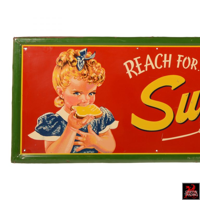 Vintage Sunbeam Bread Sign - Vintage Signs For sale at Griffin Trading