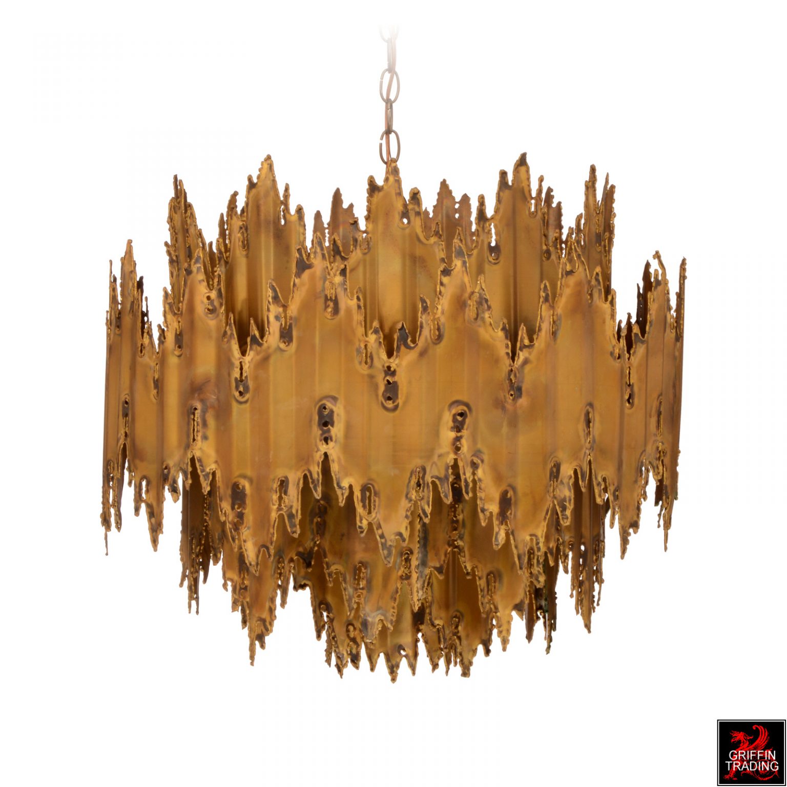 Tom Greene Brutalist Chandelier by Feldman - For Sale at Griffin Trading